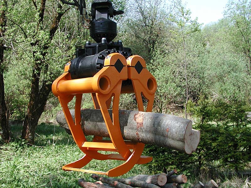 Timber Grapples with HPXdrive for Crane - KINSHOFER