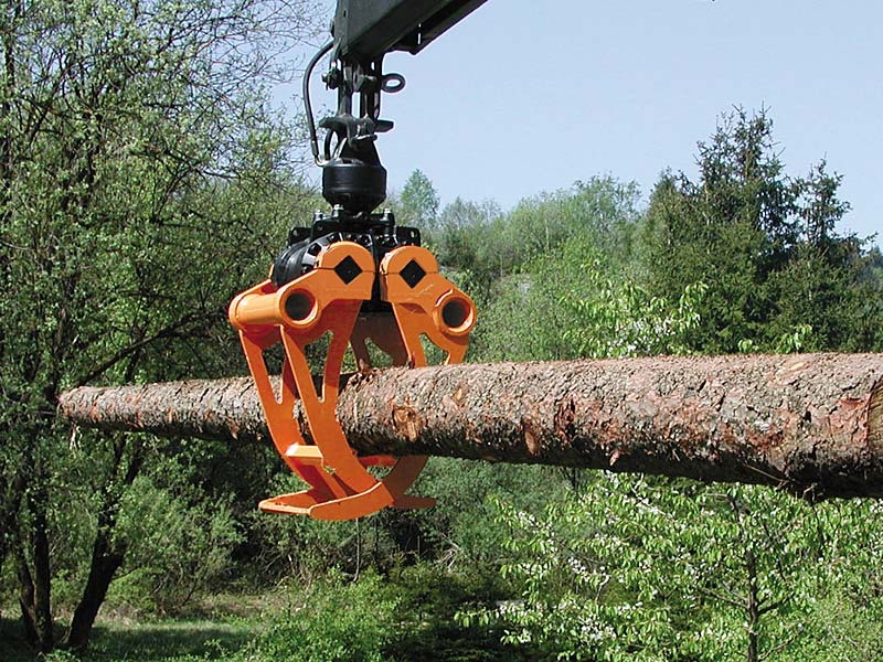 Timber Grapples with HPXdrive for Crane - KINSHOFER