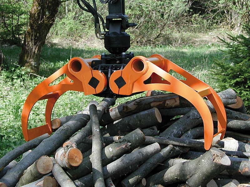 Timber Grapples with HPXdrive for Crane - KINSHOFER