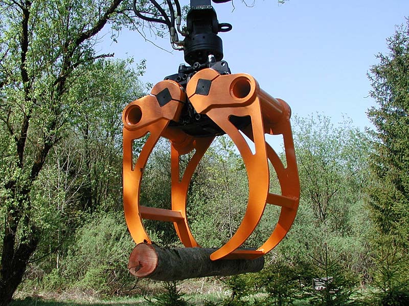 Timber Grapples with HPXdrive for Crane - KINSHOFER